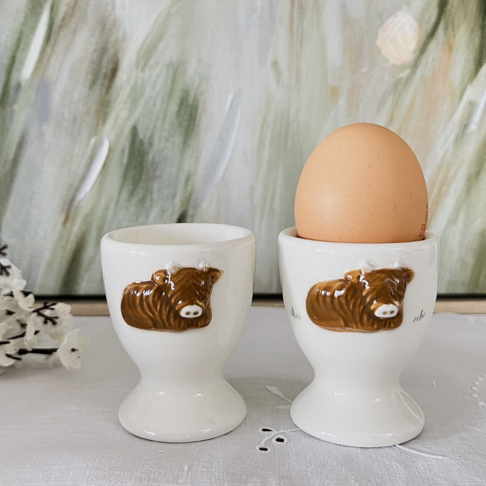 Highland Cow Egg Cup – Evelyn and Owl