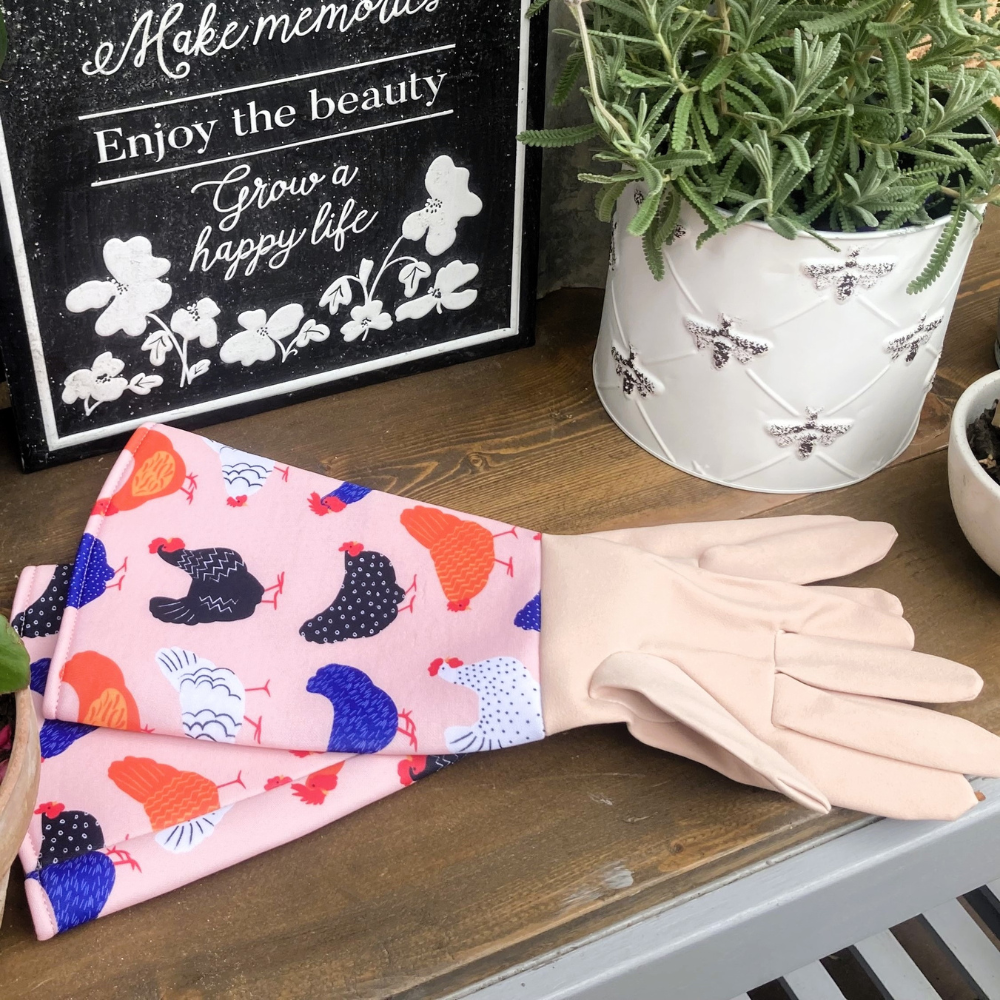 Bright Hens Gardening Gloves – Evelyn and Owl