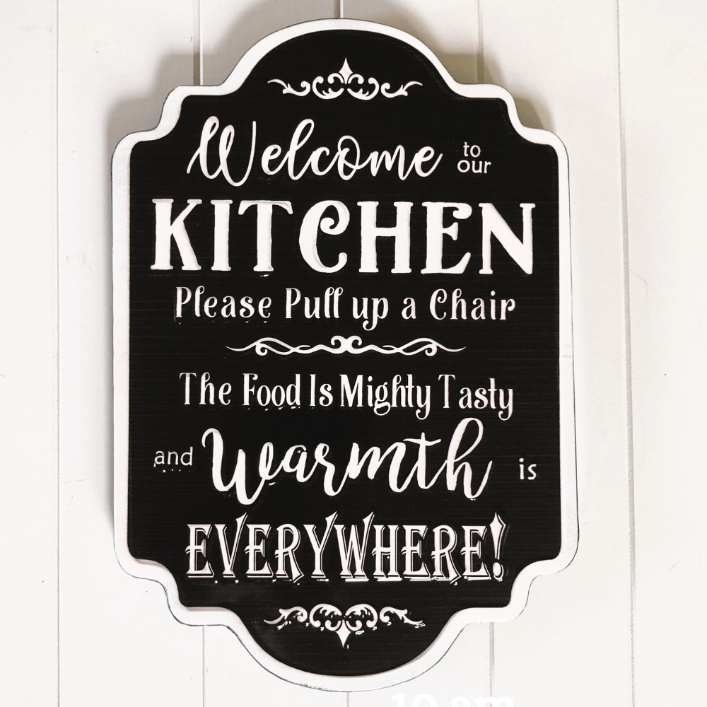Welcome to our Kitchen Sign – Evelyn and Owl
