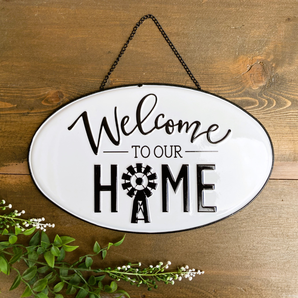 Windmill Welcome Sign – Evelyn and Owl