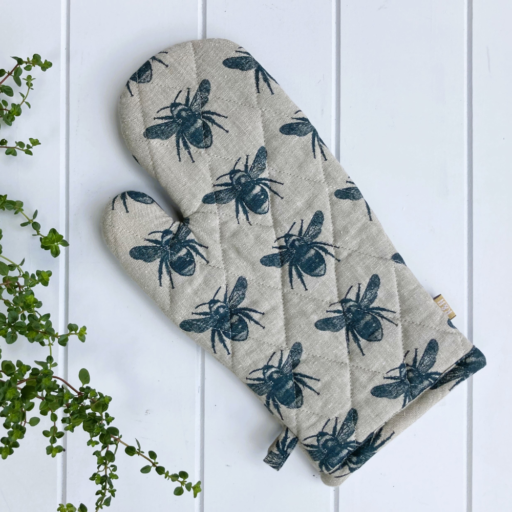 Abby Bee Oven Glove Set - blue – Evelyn and Owl