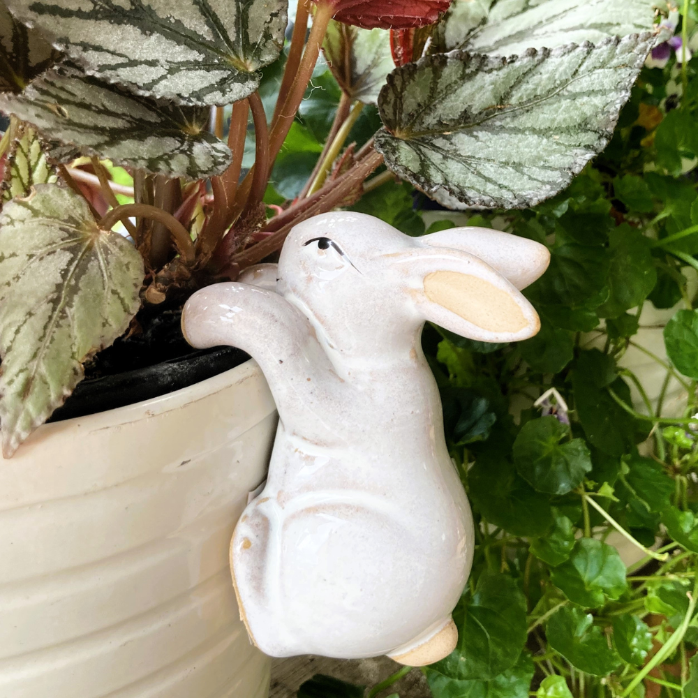 Rabbit Pot Sitter - white – Evelyn and Owl