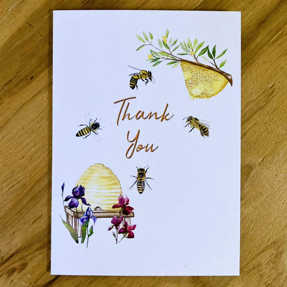 Honey Pot Thank You - greeting card – Evelyn and Owl